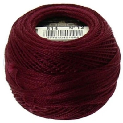 DMC Pearl Cotton 131 Yard Ball - Size 12 - Color 814 Dark Garnet | eBay