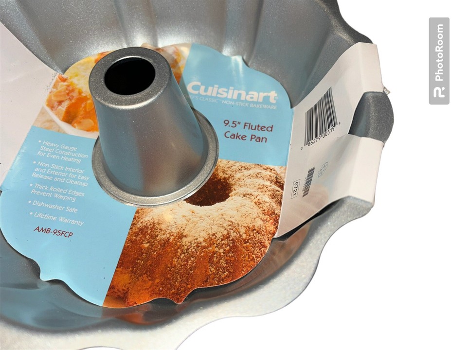 Cuisinart Fluted Cake Pan Chefs Classic Nonstick Steel Bakeware 9.5 ...
