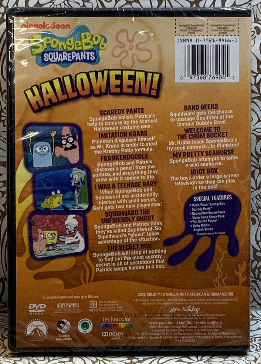Spongebob Halloween Dvd SpongeBob SquarePants Halloween DVD VS 13