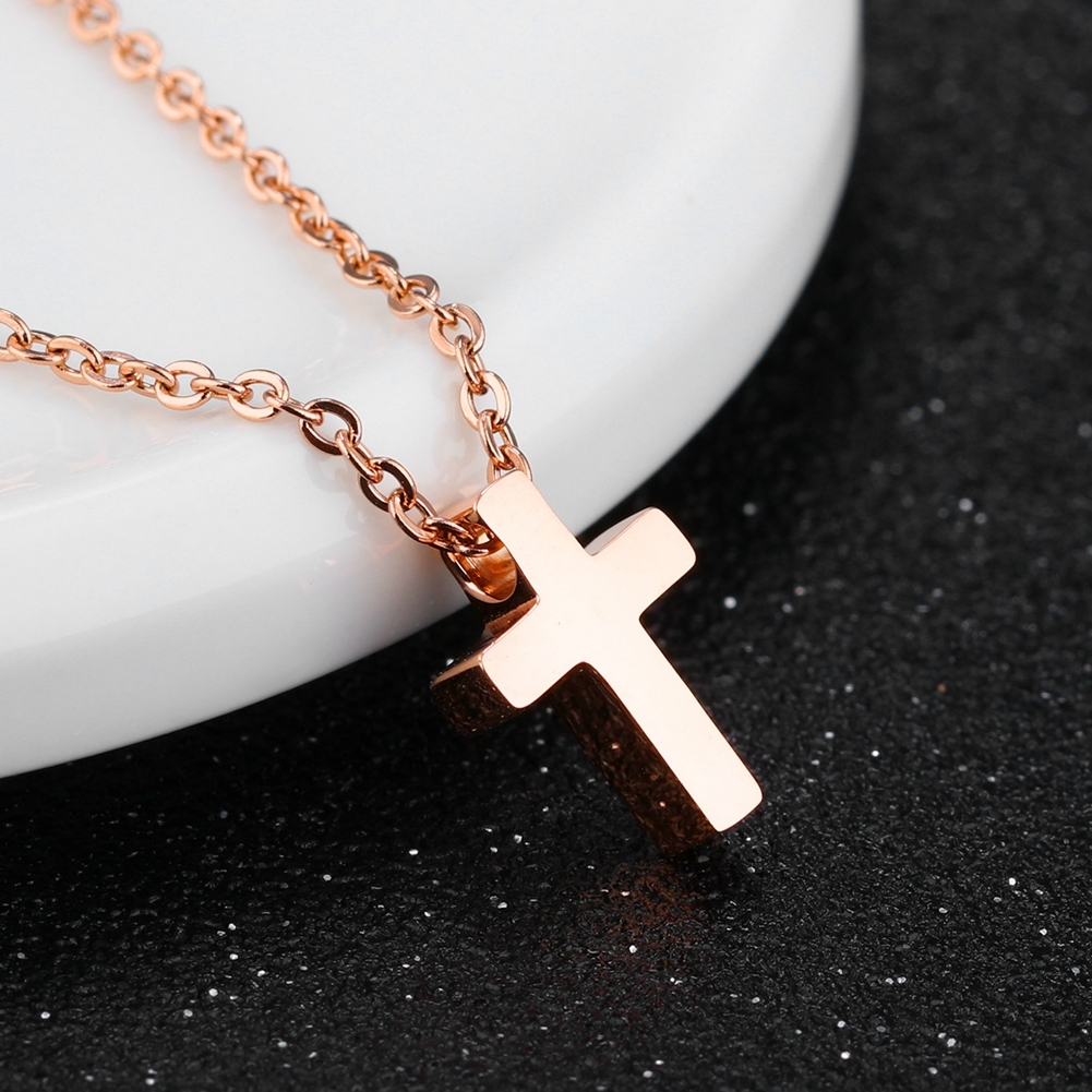 Small Children Boy Girl Silver Stainless Steel Cross Pendant Necklace ...