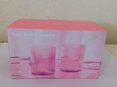 TYPO Low Ball Ribbed Glasses x 2 | eBay