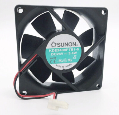 SUNON KDE2408PTB1-6 DC 24V 3.4W server cooling fan 80x80x25mm 2 pin | eBay