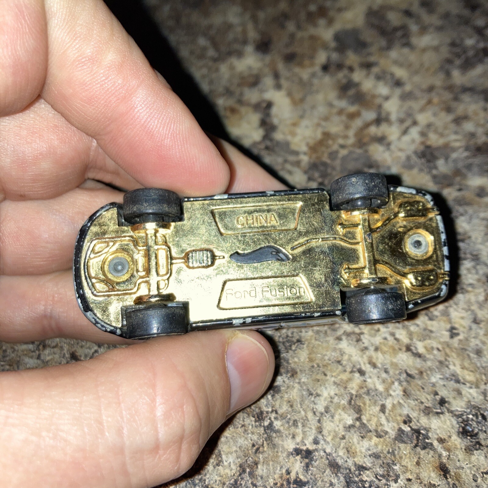 HOT WHEELS FORD FUSION POLICE CAR Black Diecast Cop Flame Tampo Rare ...