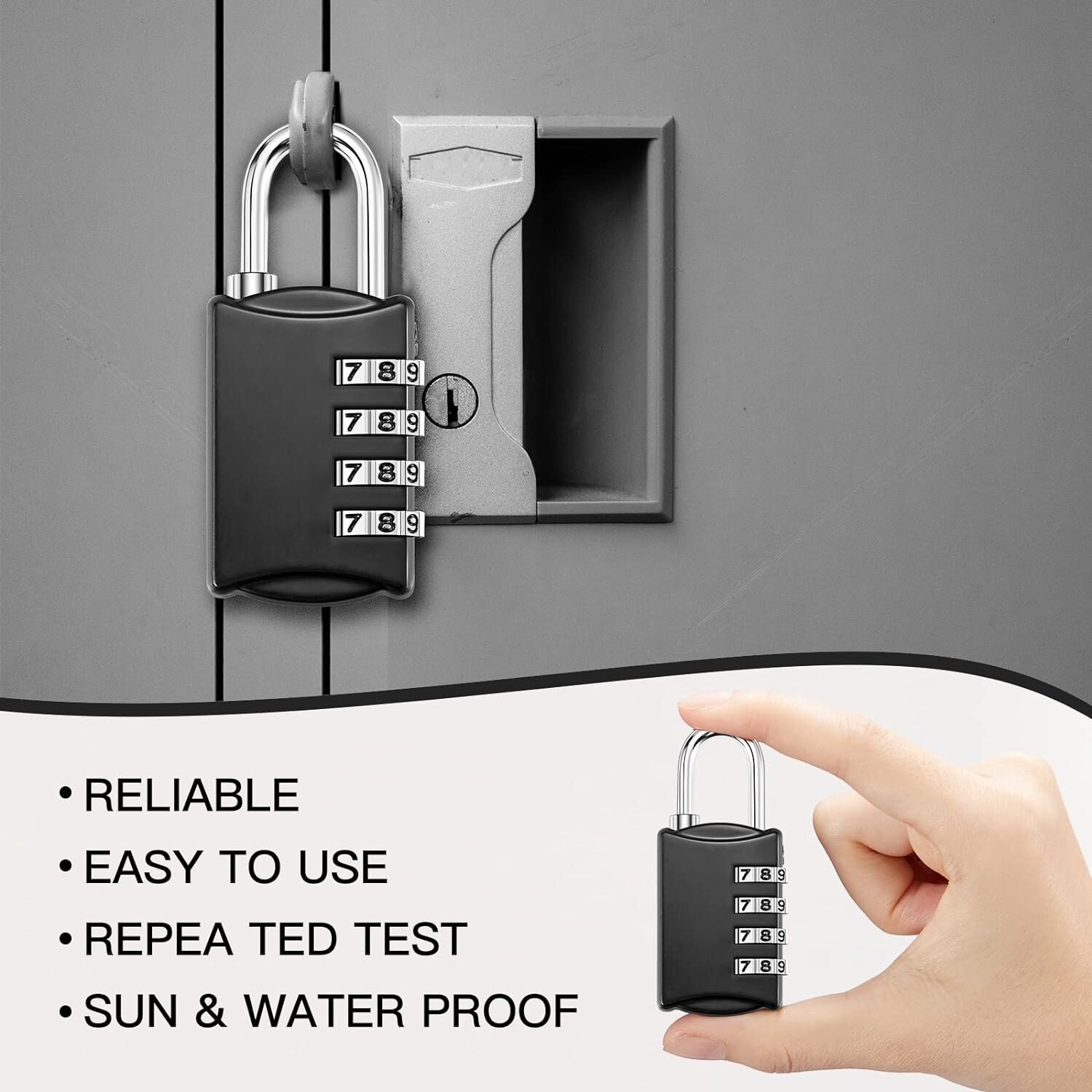 Moxweyeni 10 Pcs 4 Digit Combination Lock Small Combo Locks Luggage ...