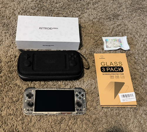 Retroid Pocket 4 Handheld Console Clear + Case + Screen Protectors ...