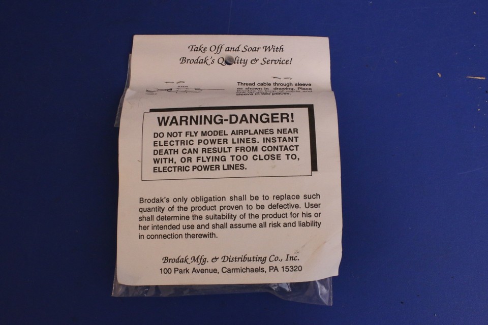 Brodak Control Line Kit .015" x 60' - Lot FN | eBay