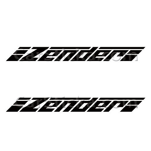 2 of 8" Zender Wheels aftermarket performance car vinyl stickers decals ...