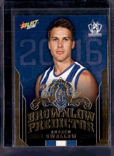 2016 AFL SELECT FOOTY STARS, ANDREW SWALLOW GOLD BROWNLOW 185/250 NTH ...