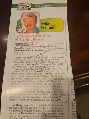 Mike Schmidt signed 3.5x11 magazine cut out signature autographed ...