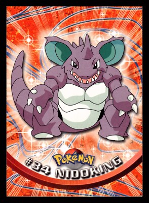 Pokemon Topps TV Animation Edition #34 Nidoking Blue Logo Card | eBay