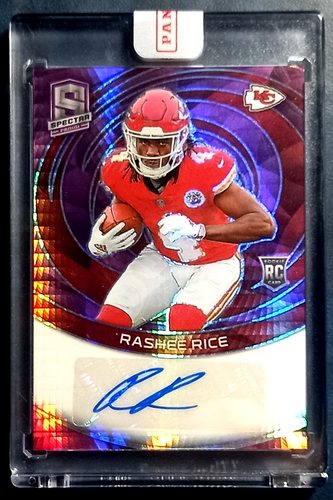 RASHEE RICE 2023 PANINI SPECTRA NFL ROOKIE NEON PINK AUTO #RAU-RRI RC ...