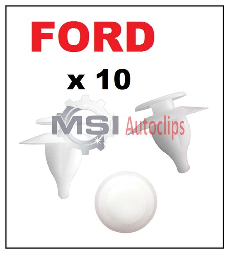 10 x Ford Interior Door Card Fascia Panel Seat Back Trim Clips ...