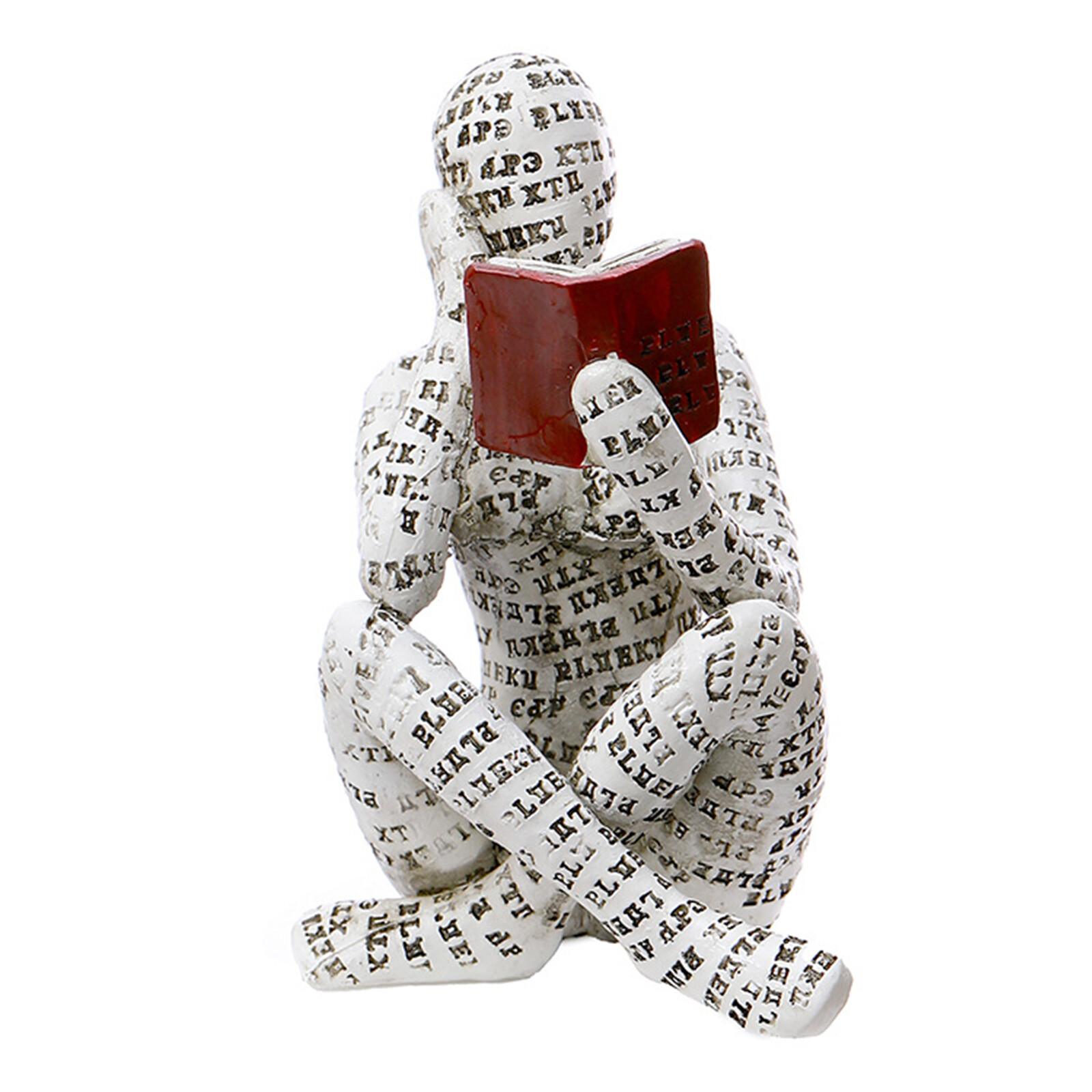 Resin Reading Women Pulp Statue Abstract Thinker Sculpture Bookcase ...