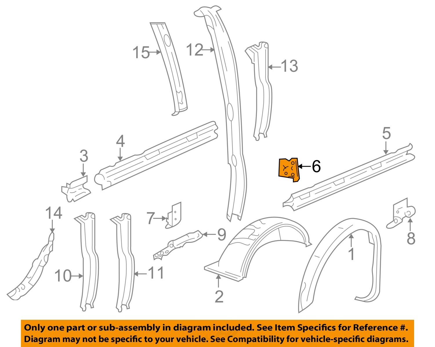 GM OEM 96-24 Express 1500 Body Side Panels Inner Structure-Rear Reinf ...