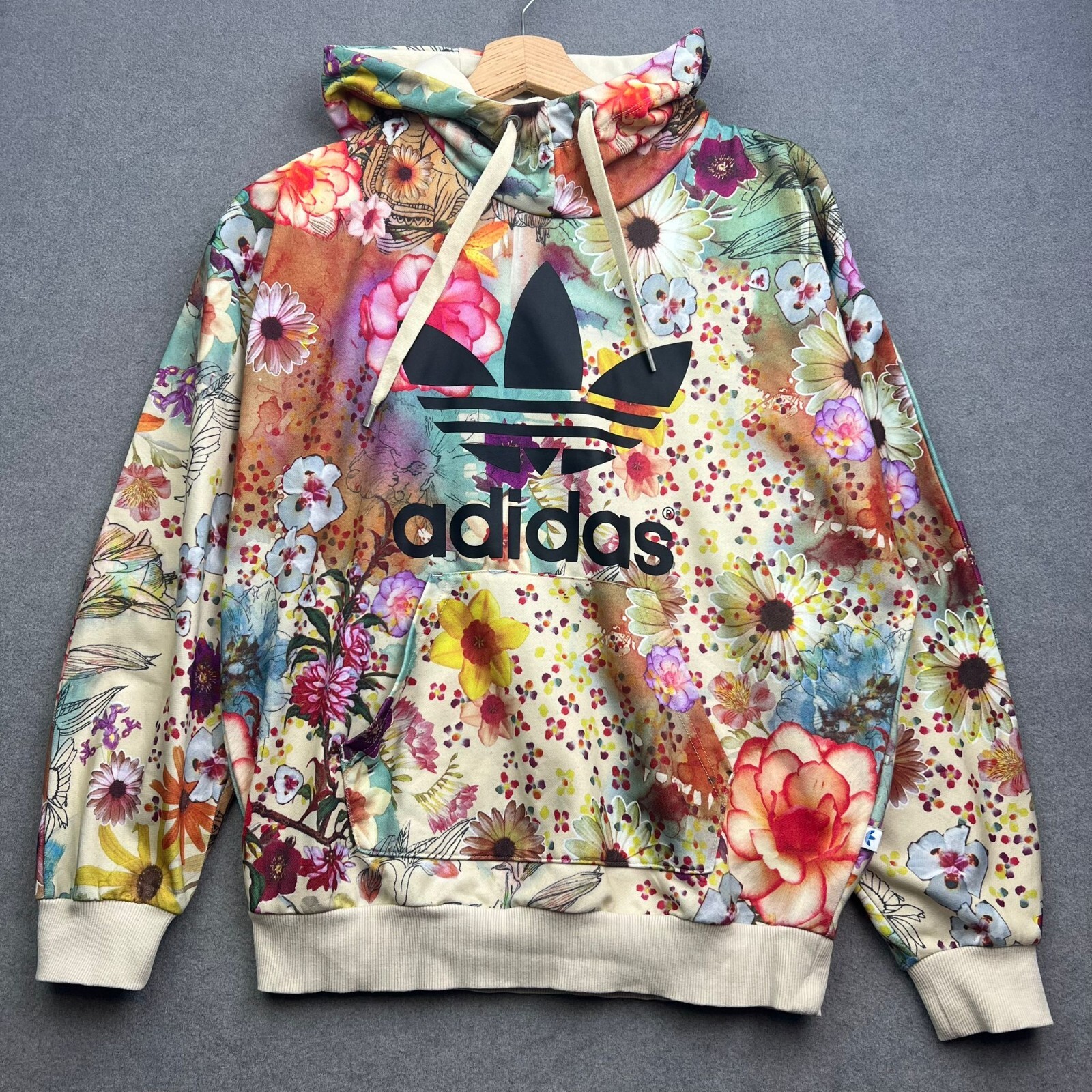 ADIDAS FARM RIO Hoodie Women UK 12 M Confete Floral O… - Gem