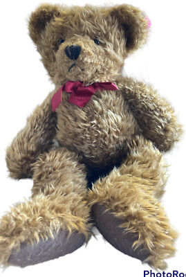 Russ Barnaby Plush Brown Bear With Bow 14” Stuffed Animal Toy | eBay