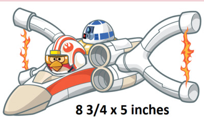Red Skywalker X-Wing Wall Decal Sticker Angry Birds Star Wars Peel ...