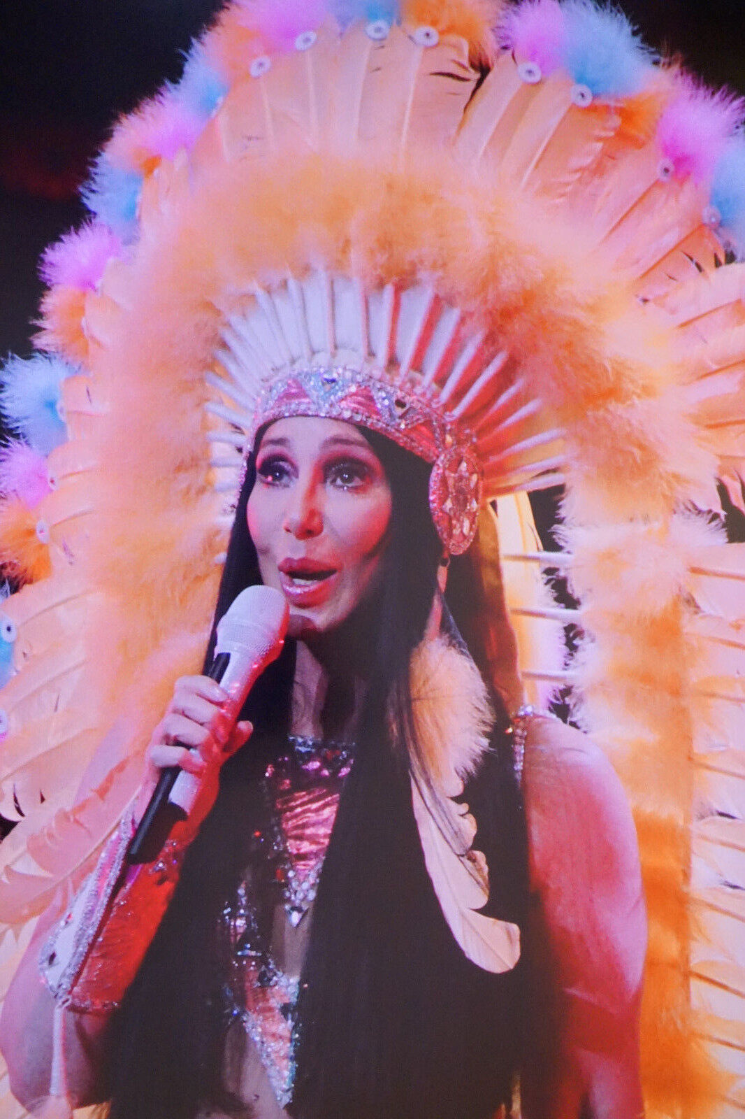 Cher Headdress Costume Classic Live Music Collectible Picture Poster ...