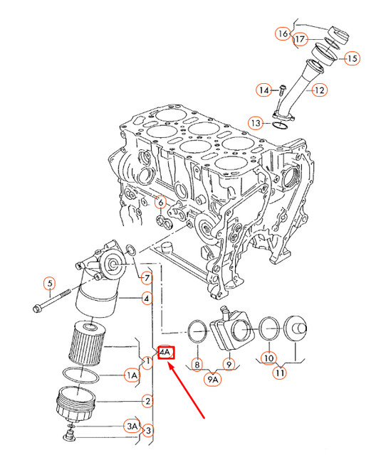 Genuine Audi Engine Oil Filter Housing OE 03H115403J for sale online | eBay