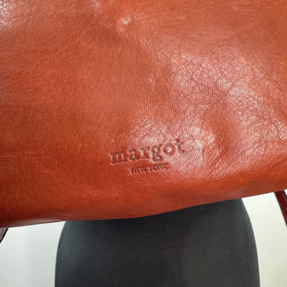 Margot New York Camille Backpack Bag Brown Tan Leather Turnlock ...