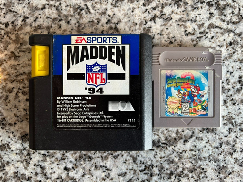 Sega Genesis Madden 94, Nintendo Gameboy Super Mario Land 6 Golden ...