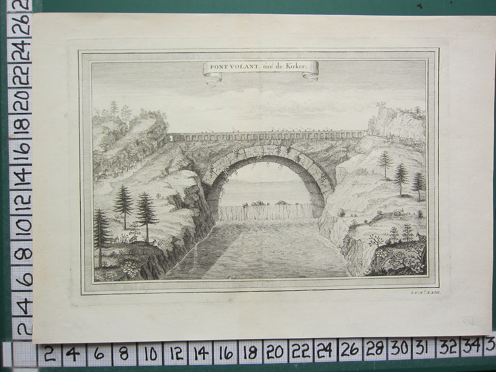 c1750 GEORGIAN PRINT ~ PONT VOLANT TIRE DE KIRKER FLYING BRIDGE CHINA ...