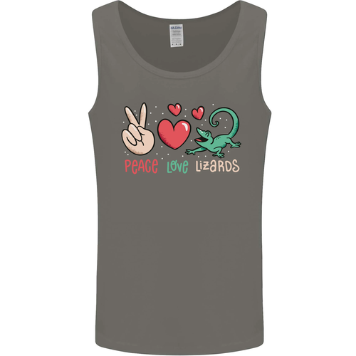Peace Love Lizards Funny Gecko Iguana Mens Vest Tank Top | eBay