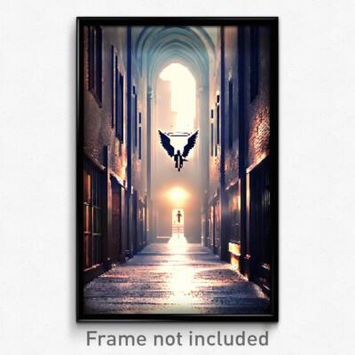 Pixel Art Poster - Angelic Alley (8 Bit Psychedelic Trippy Video Game ...