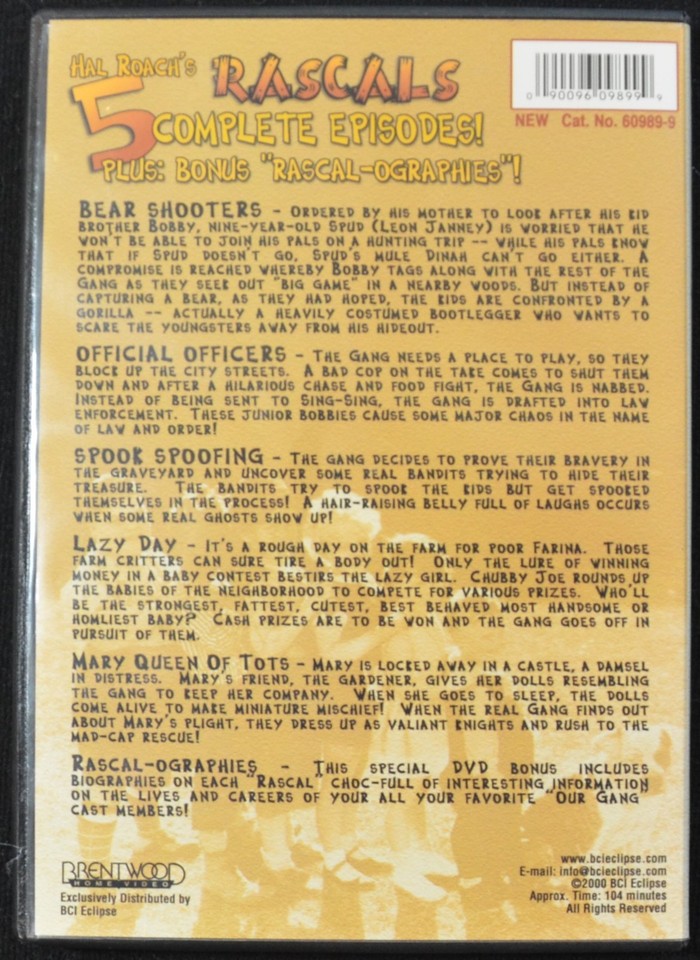 Rascals - Vol. 1 (DVD, Collector's Series) LN 90096098999| eBay