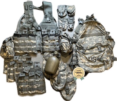 US Army MOLLE Rifleman Kit! 18 Piece Set! Assault Pack, Vest, & More ...