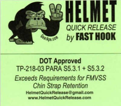 FAST HOOK MOTORCYCLE HELMET CHIN STRAP QUICK RELEASE. | eBay