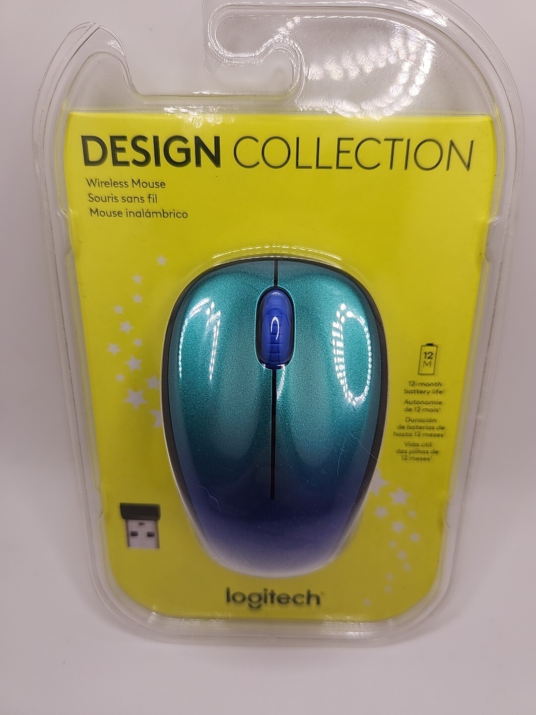 Logitech Design Collection Wireless Optical Mouse BLUE AURORA