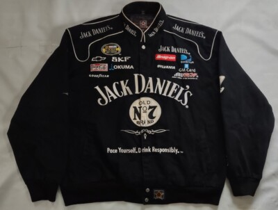 VINTAGE JH DESIGN JACK DANIELS AUTHENTIC RACING CREW BOMBER VINTAGE JH DESIGN JACK DANIELS AUTHENTIC RACING CREW BOMBER