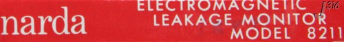 7220 NARDA ELECTROMAGNETIC LEAKAGE MONITOR W/ PROBE MODEL 8221 8211 | eBay