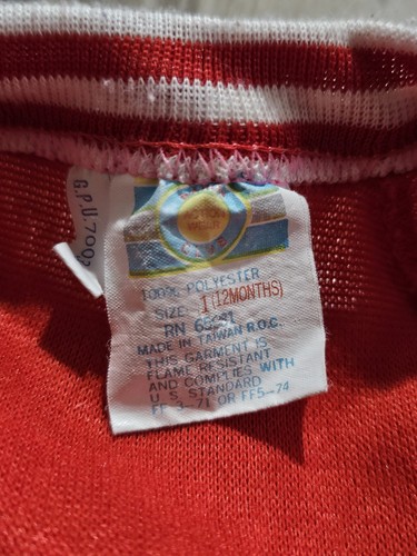 Vintage Babies Red & Yellow Footie Pajamas Lot 2, Sizes, 12 To 30 Month ...