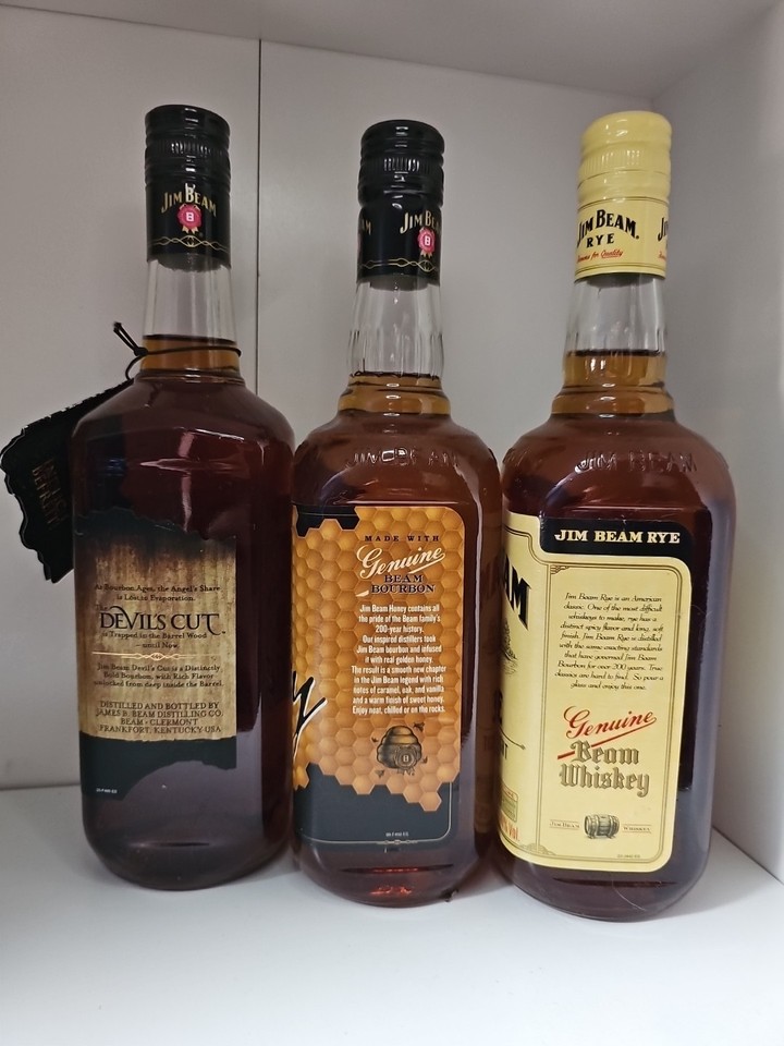 Jim Beam 3er Set Devils Cut Honey Rye 700ml Bourbon Whiskey | eBay.de