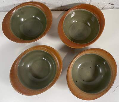 Vintage Sial Stoneware. Pottery Designer Canada. Set of 4 Soup Bowls | eBay