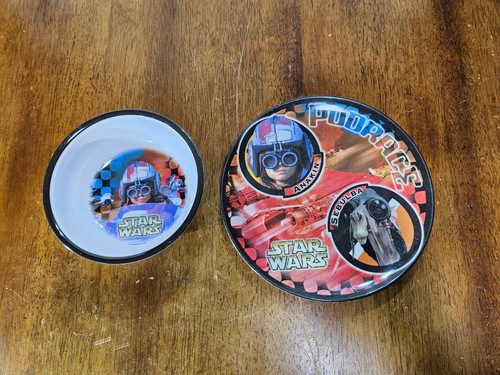 Zak Designs STAR WARS THE PHANTOM MENACE Plate and Bowl Anakin Sebulba ...