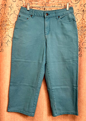 Women's Bill Blass Turquoise Blue Capris Size 6 (28"x20) Pre-Owned | eBay