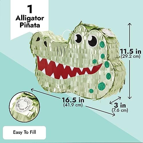 Alligator Pinata For Kids Safari Birthday Party Decorations Baby Shower ...