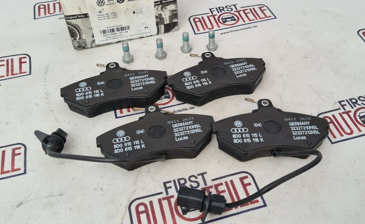 Original A4 8D 8E Passat 3B Bremsbeläge Bremsbelagsatz vorne 8E0698151M ...