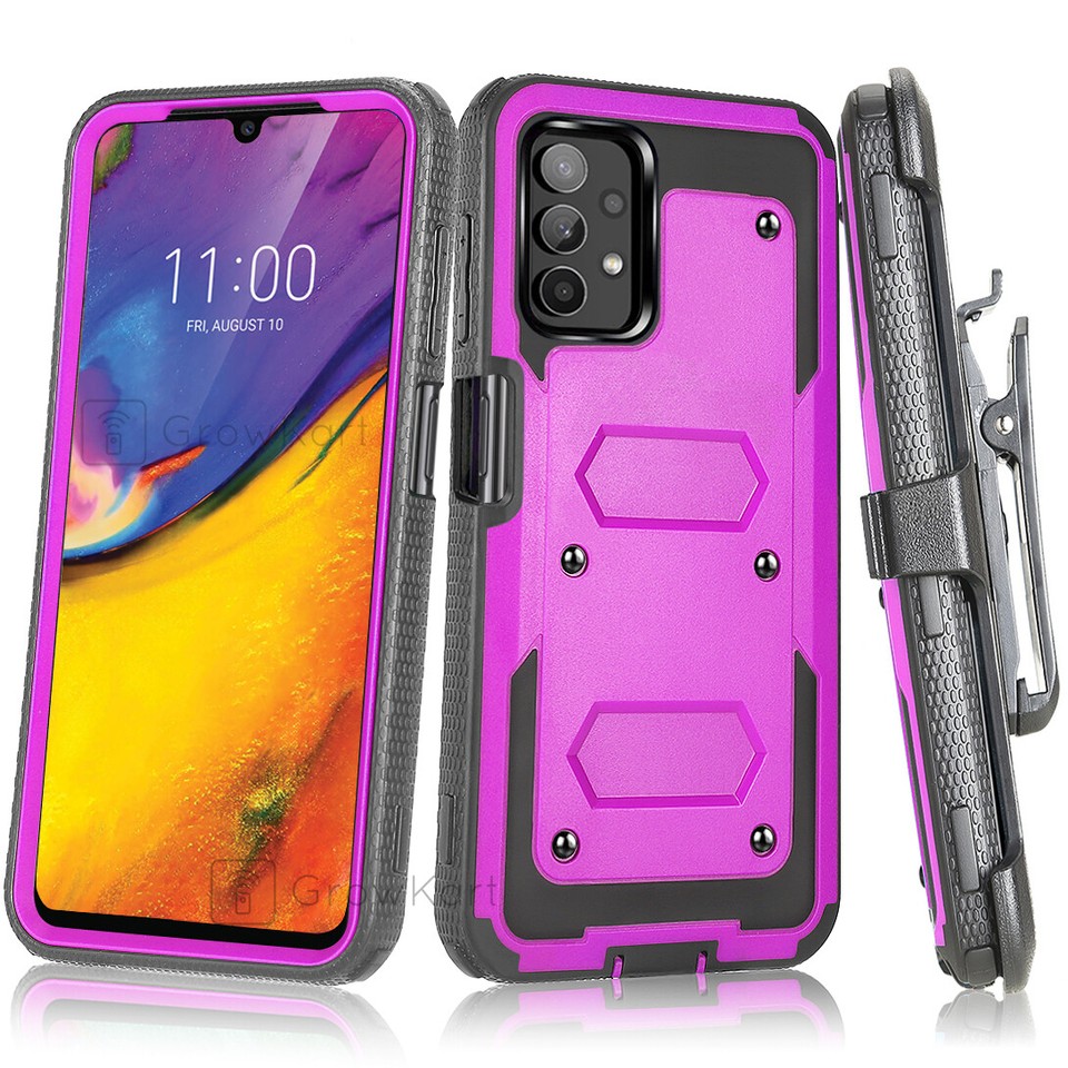 ARMOR TANK RUGGED Phone Case Cover Clip Stand Holster +BUILT IN SCREEN ...