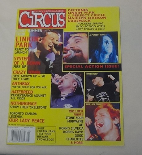 Circus Rock Magazine May 2003 Linkin Park,System of a Down , and more ...