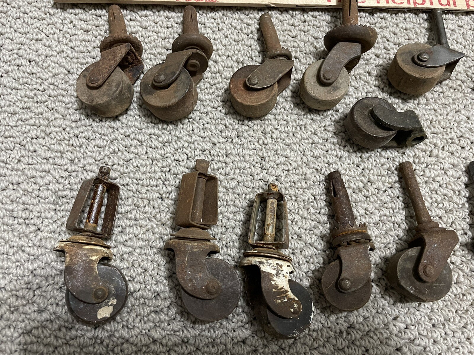 Big Lot of 29 Vintage Wooden Casters, Furniture Rollers, Antique Mixed ...