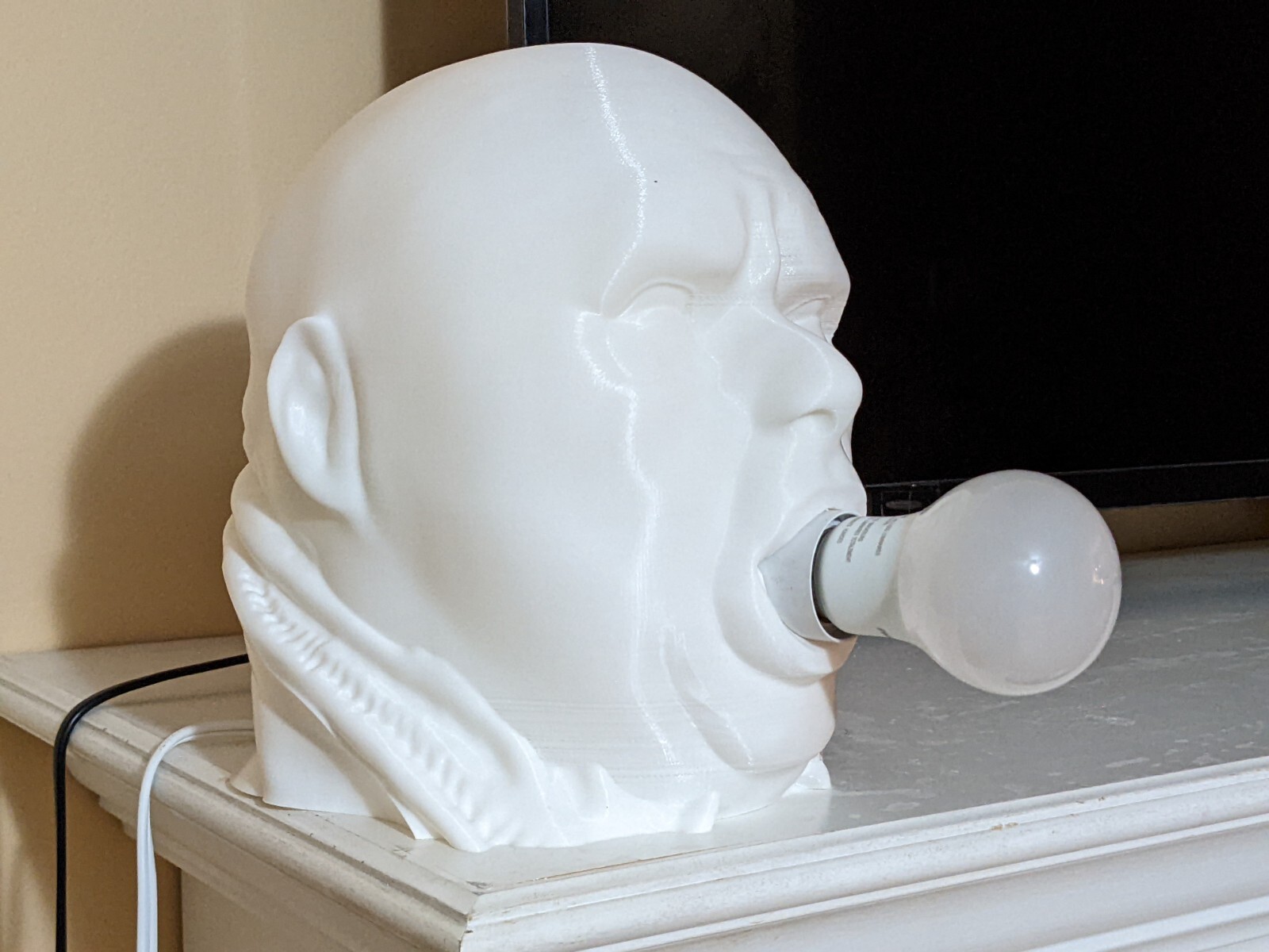 Uncle Fester Addams Familly Head Lamp 3D Printed, Halloween, decoration ...
