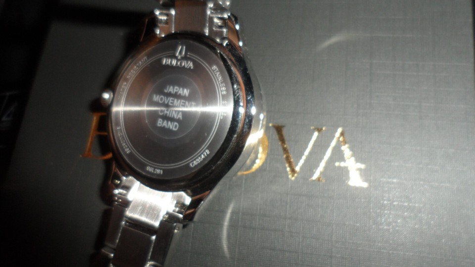 BULOVA WOMEN'S $425 DAZZLING CRYSTALS M-O-PEARL DIAL SILVER WATCH ...