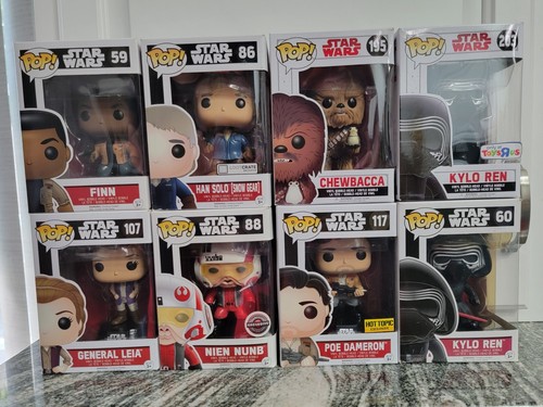 Star Wars Sequel Trilogy Funko Pop Lot of 8 w/ Damaged Boxes | eBay