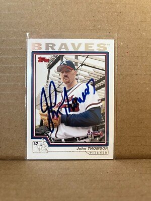 John Thomson In Person IP Hand Signed Auto Baseball Card | eBay