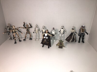 star wars action figures lot Of 11 Pieces 3.75”3-3/4” Tall Yoda General ...