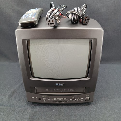 RCA 9" Color Gaming Television TV/VCR Combo VHS Retro TV AC/DC T09082 ...